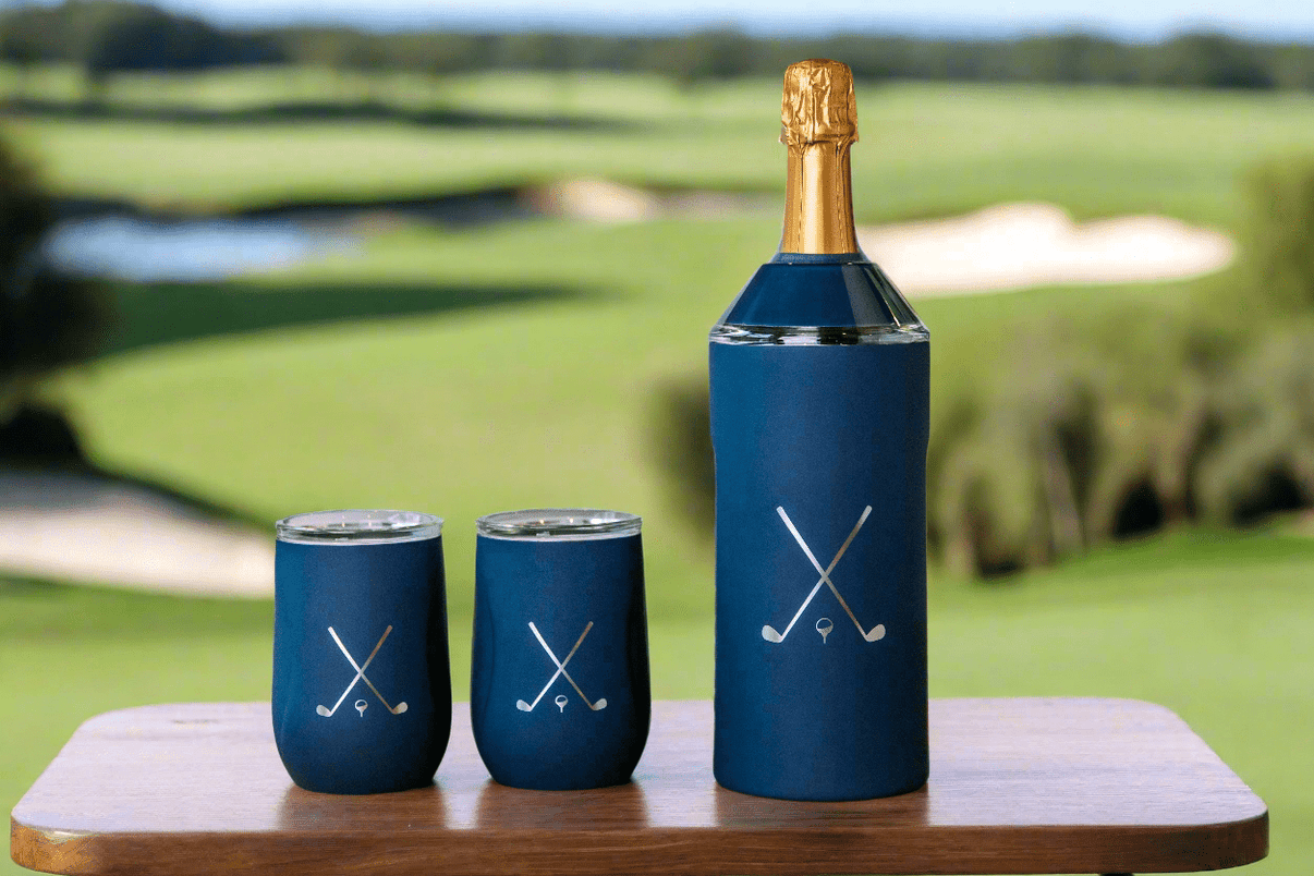 Best Golf Gift: Wine Set in Navy – Vinglacé